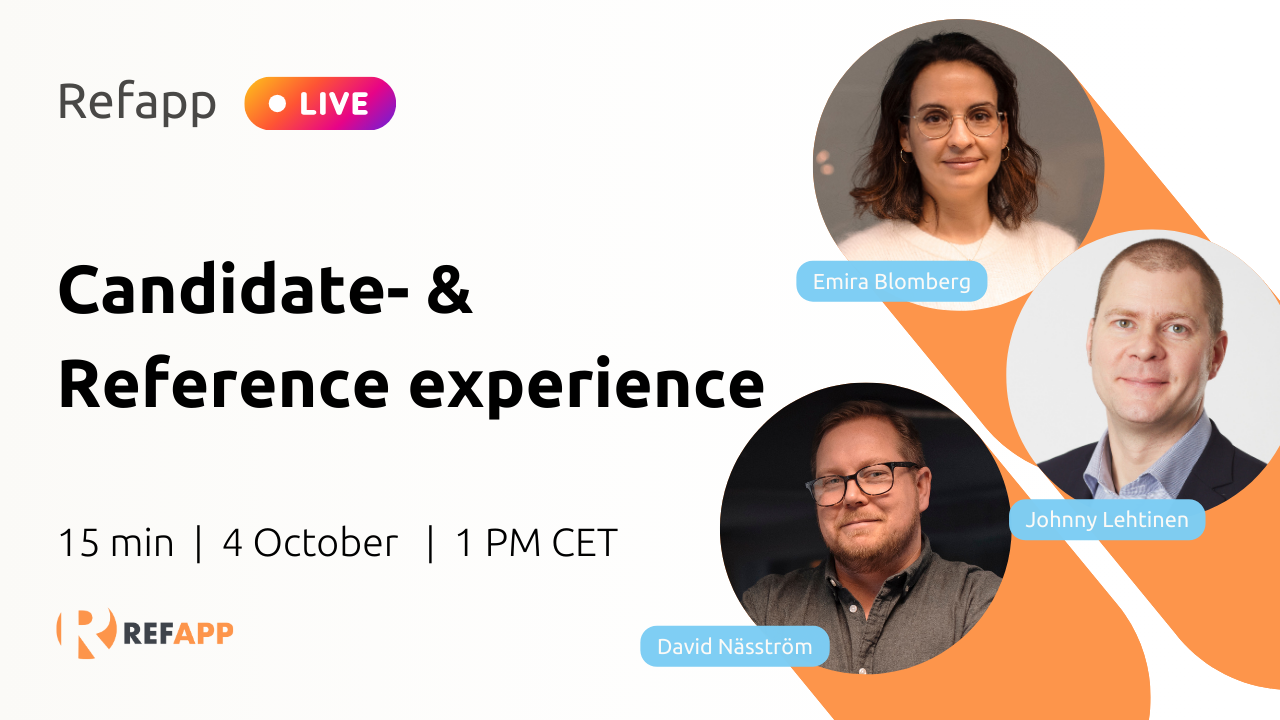 Refapp Live: Candidate- & Reference experience
